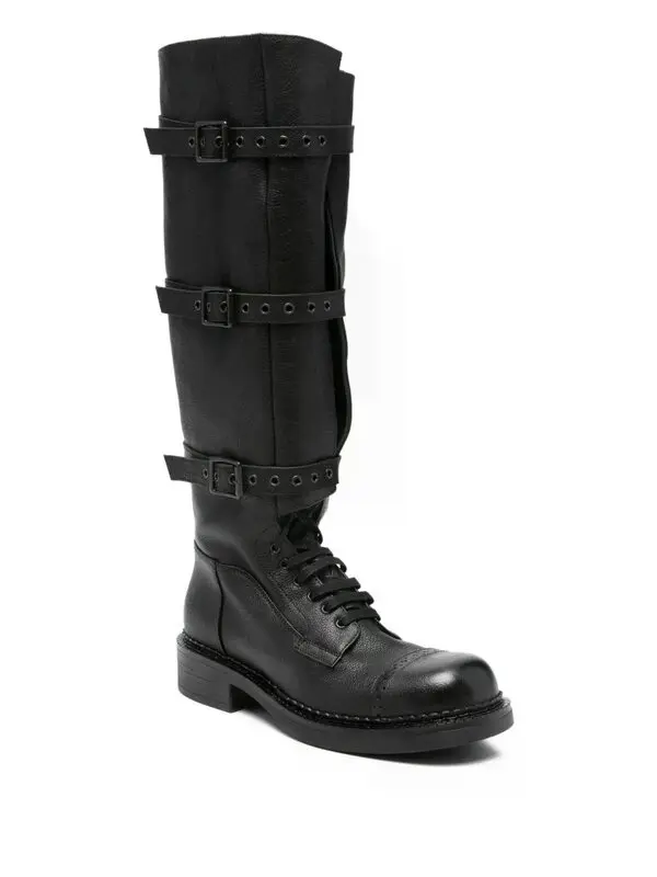 P.a.r.o.s.h Buckle-strap Lace-up Boots