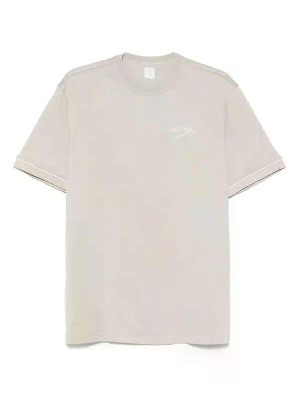 Eleventy Embroidered-logo T-shirt - Green