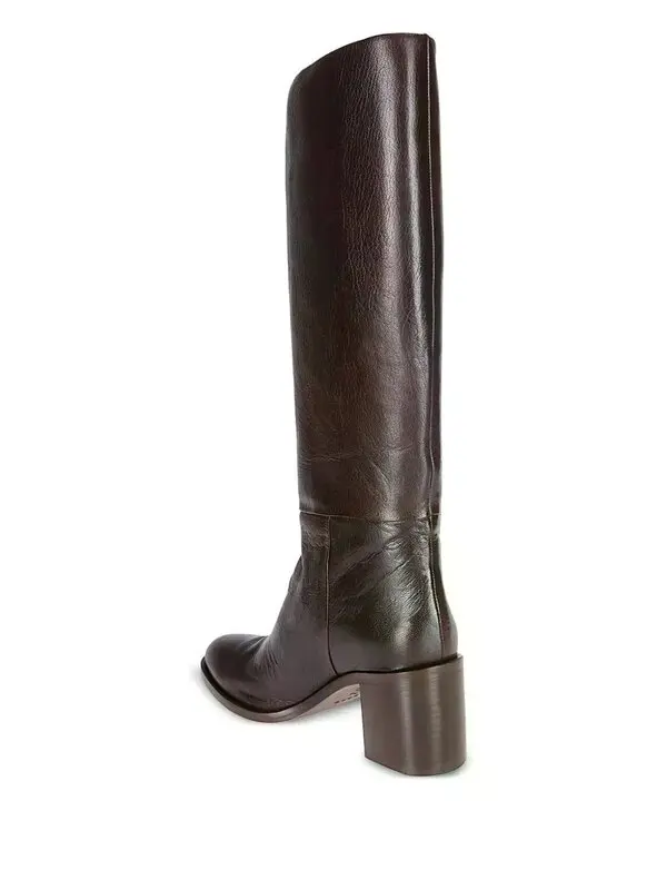 P.a.r.o.s.h Leather Block-heel Boots - Brown