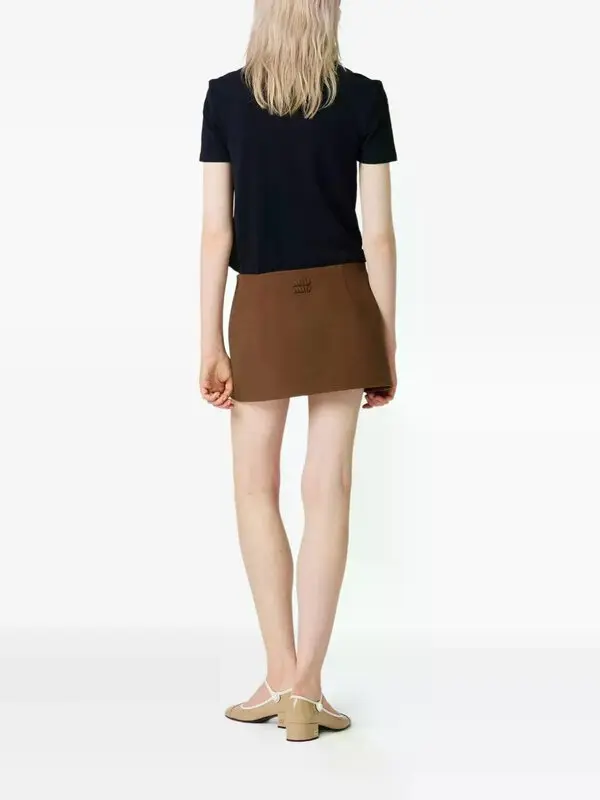 Miu Miu Wrap-effect Mini Skirt