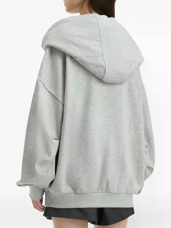 B+AB Embellished Cowl-neck Hoodie - Grey