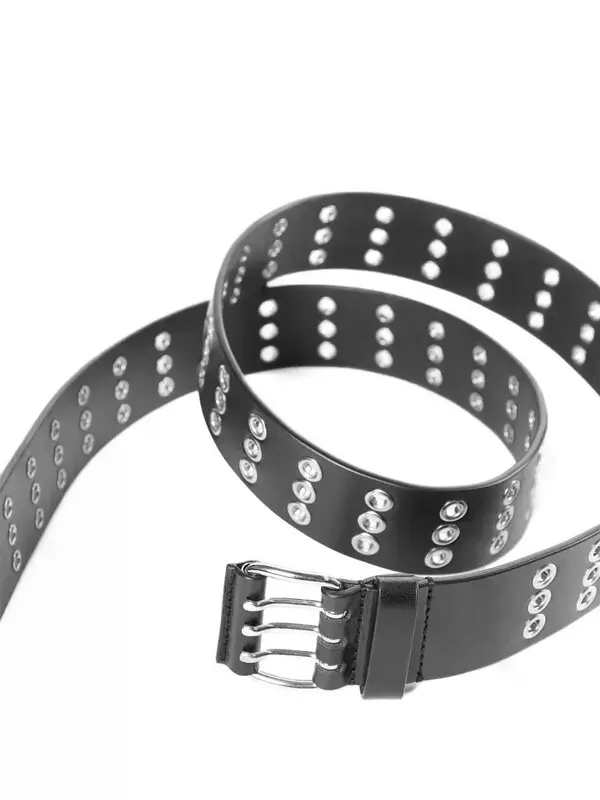ANN DEMEULEMEESTER Eyelet-embellished Leather Belt