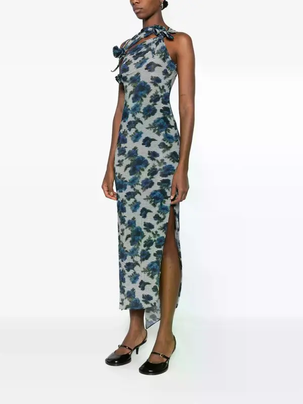 Coperni Floral-print Maxi Dress - Blue