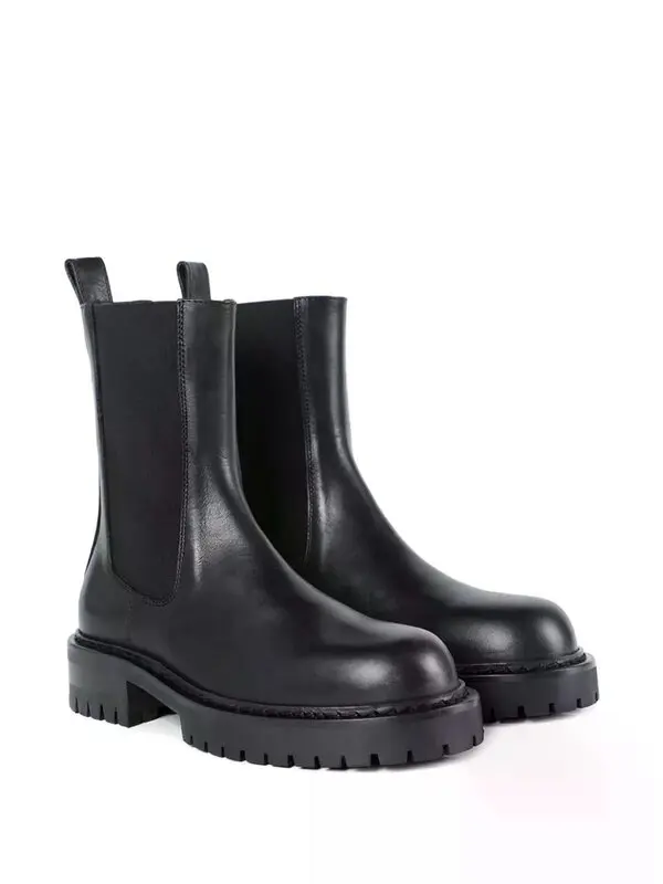 ANN DEMEULEMEESTER Elastic-panel Leather Boots