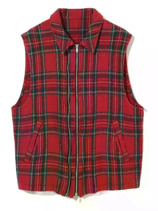Undercover Plaid Wool Gilet