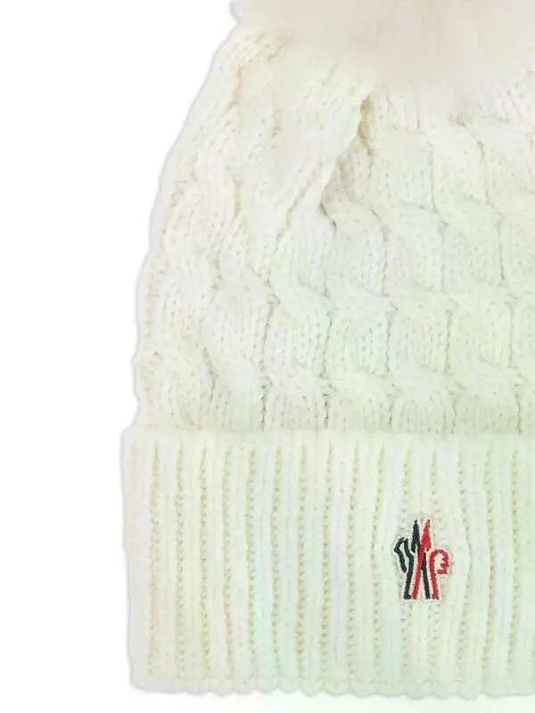 Moncler Cable-knit Pom-pom Beanie