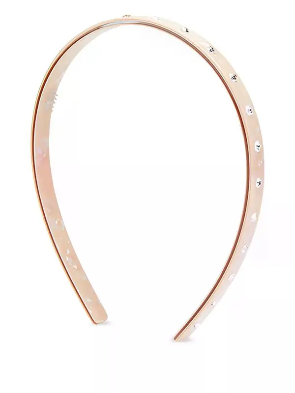 MAISON MICHEL Crystal-embellished Headband - Pink