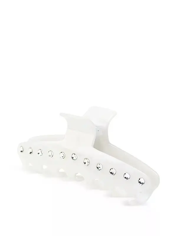 MAISON MICHEL Crystal-embellished Claw Hair Clip - White