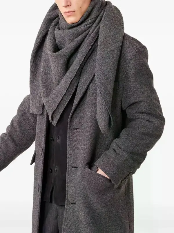 Officine Générale Wool Triangular Scarf - Grey