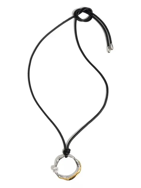 Bimba Y Lola Crystal-embellished Cord Pendant Necklace - Black