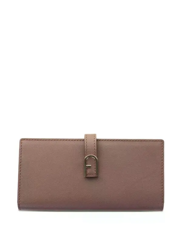 Furla Flow Leather Continental Wallet - Brown