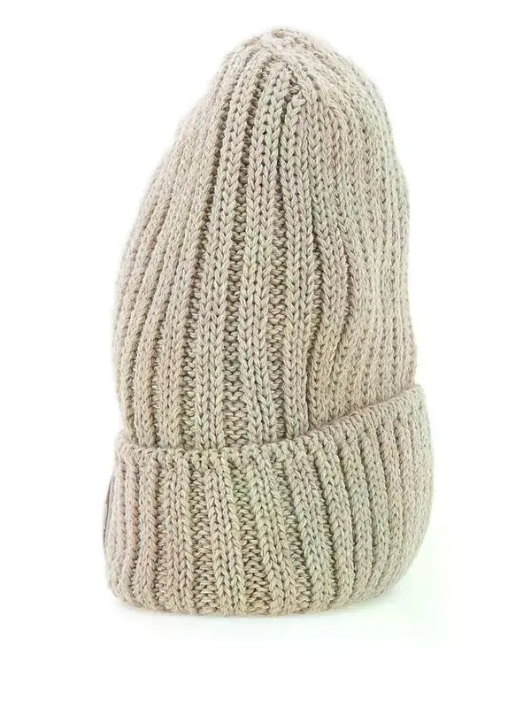 COLMAR Ribbed Logo-patch Beanie Hat - Grey