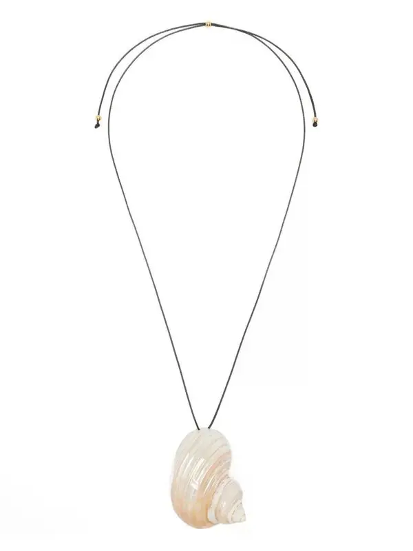 HEAVEN MAYHEM Shell-pendant Necklace - Black
