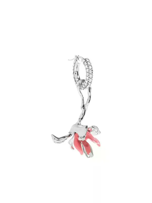 Marni Crystal-embellished Flower Earrings - Silver