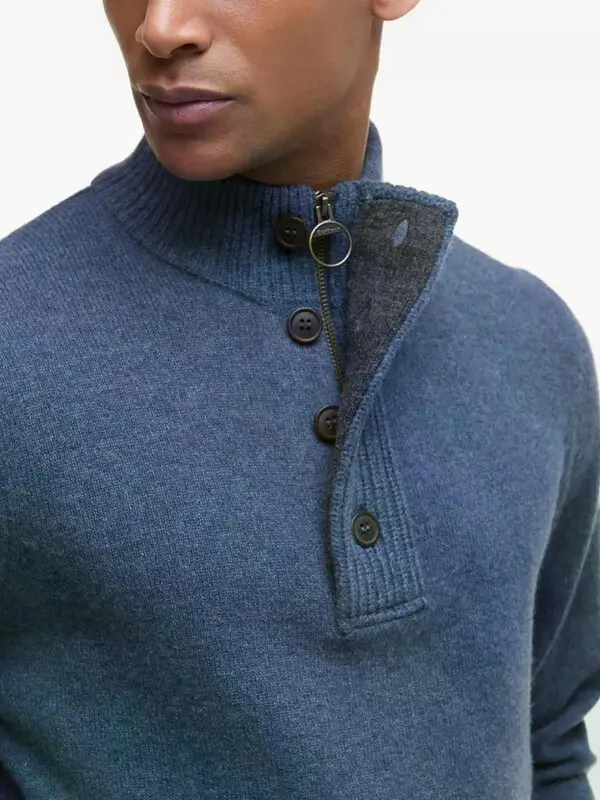 Barbour High-neck Elbow-patch Sweater