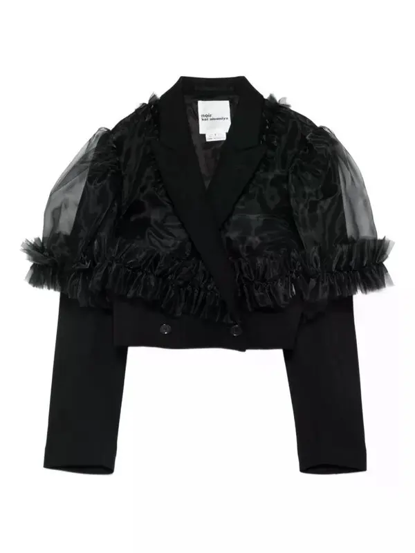 Noir Kei Ninomiya Ruffle-trimmed Double-breasted Jacket