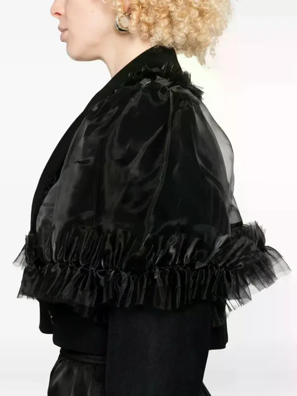 Noir Kei Ninomiya Ruffle-trimmed Double-breasted Jacket