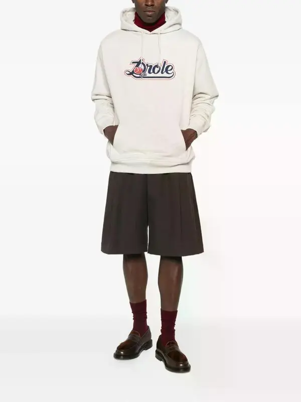 Drole De Monsieur Rose-embellished Hoodie