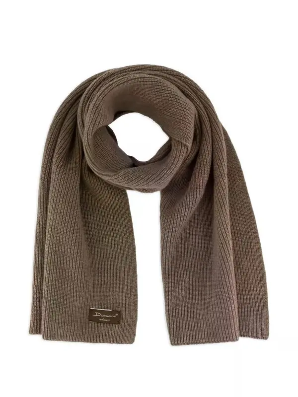 DORIANI Ribbed Scarf - Brown