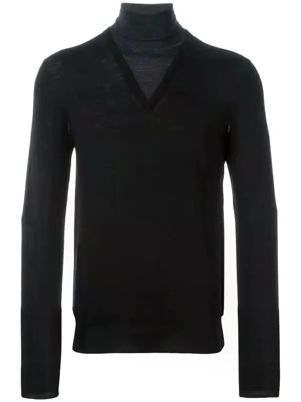 PAOLO PECORA Layered Roll Neck Sweater