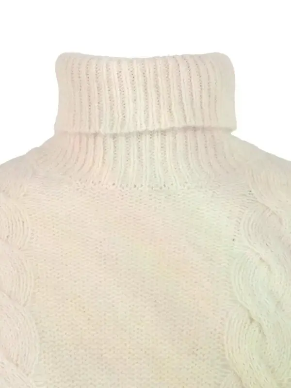 K-WAY Cable-knit Turtleneck Sweater - Neutrals