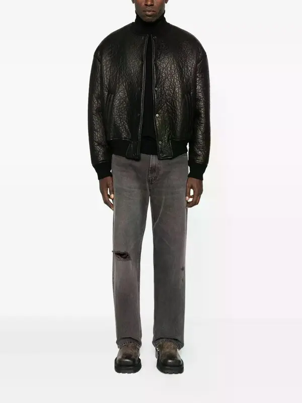 SALVATORE SANTORO Leather Bomber Jacket