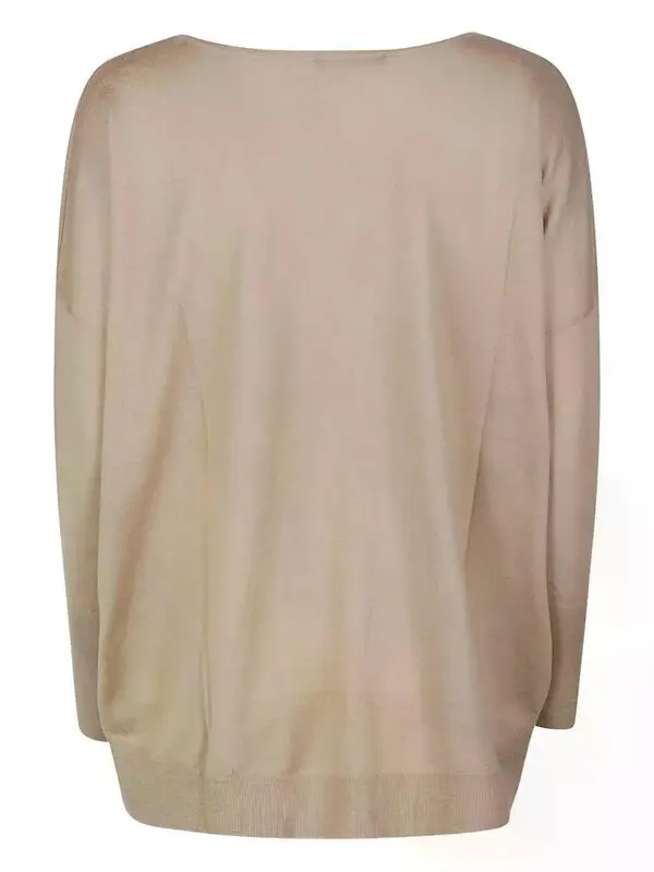 ARAGONA Round-neck Wool Sweater - Neutrals