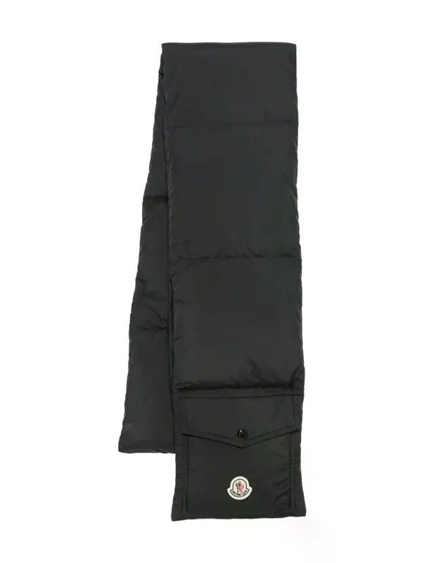 Moncler Quilted Pocket Scarf - Black