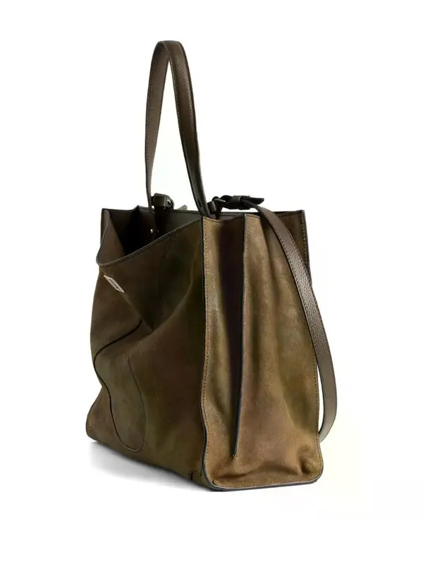 Zadig&Voltaire Suede Leather Bag With Signature Clasp - Brown