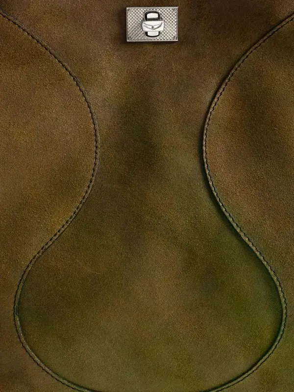 Zadig&Voltaire Suede Leather Bag With Signature Clasp - Brown
