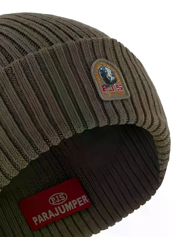 PARAJUMPERS Ribbed Logo-patch Beanie
