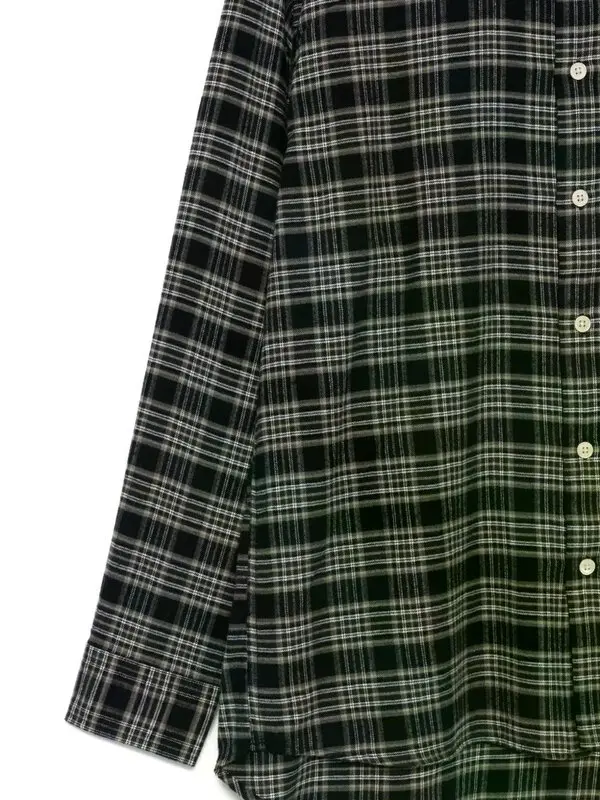 SUNFLOWER Checked Long-sleeves Shirt - Black
