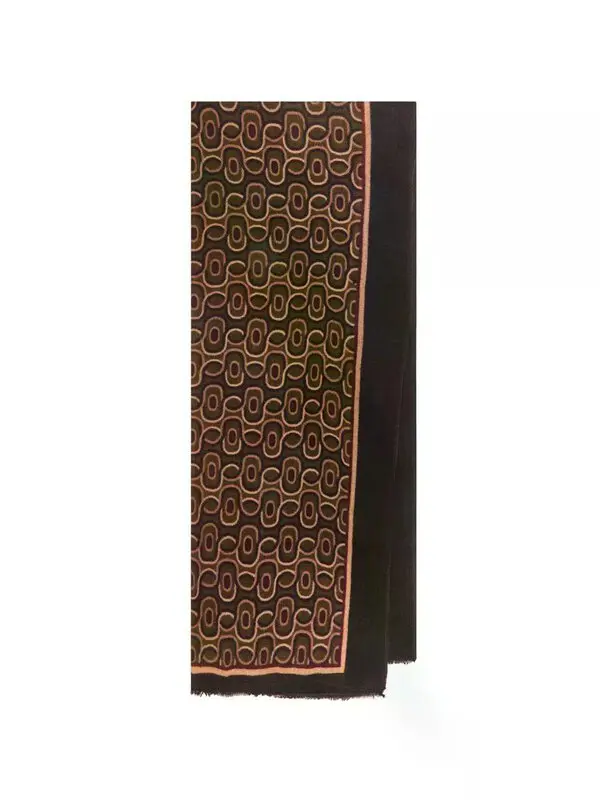Malìparmi Geometric-pattern Scarf - Brown