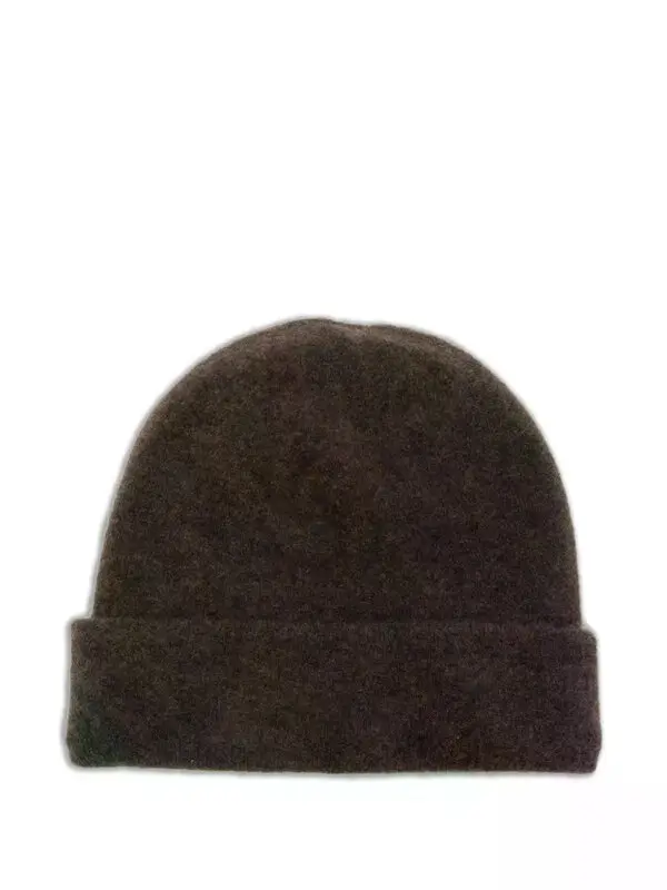 Isabel Benenato Folded-cuff Beanie Hat - Brown