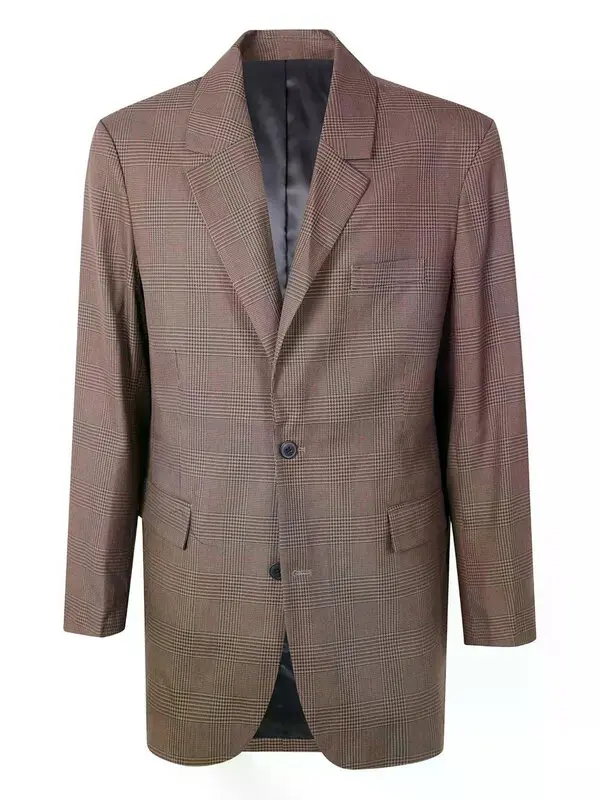 LES DEUX Checked Wool Blazer