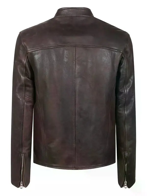 STEWART Zip-fastening Leather Jacket