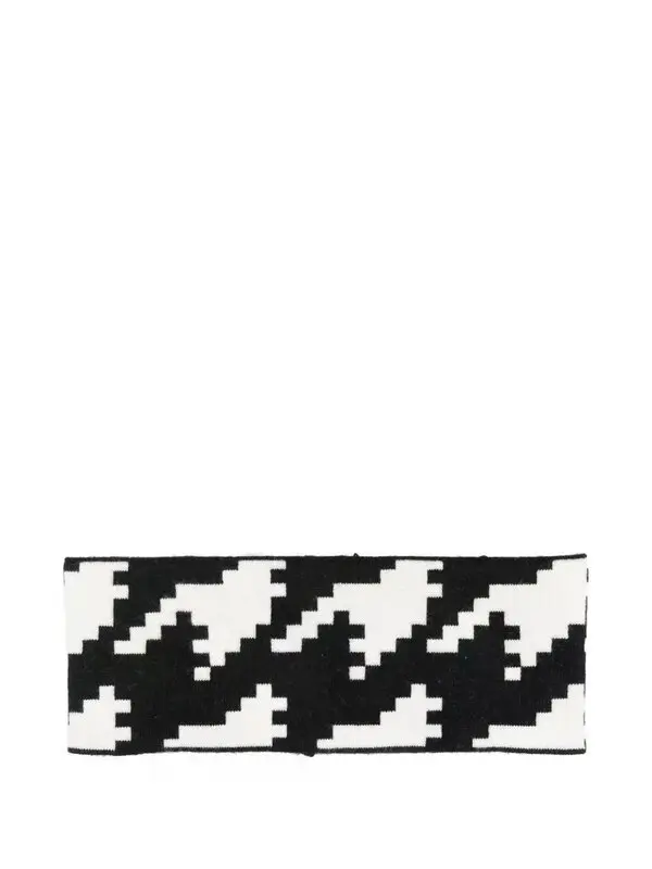 Perfect Moment Houndstooth Headband - Black