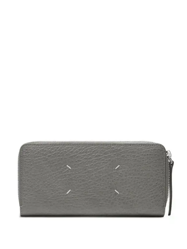 MAISON MARGIELA Stitched-leather Zip-around Wallet - Grey