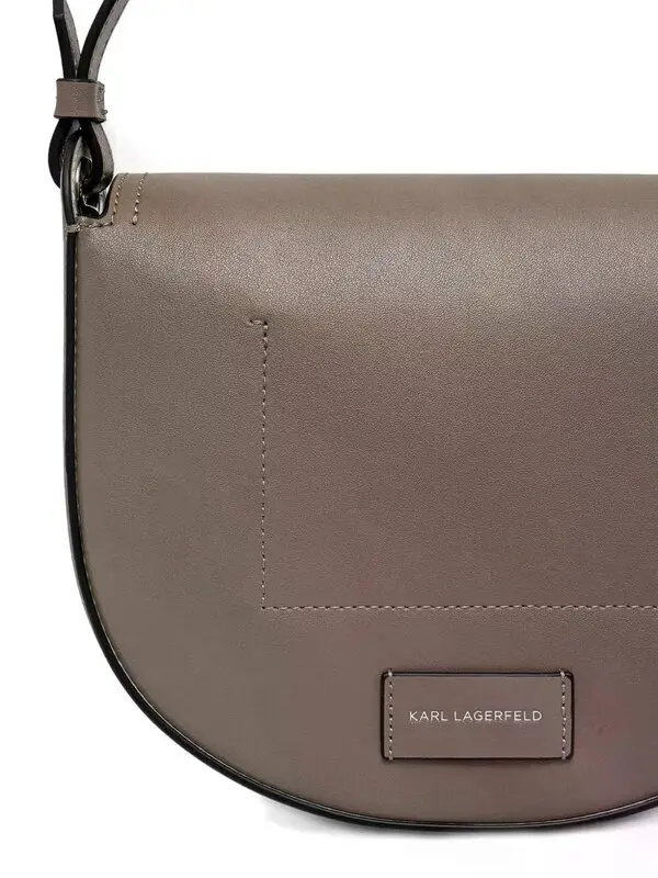Karl Lagerfeld Logo-cut Half-moon Bag