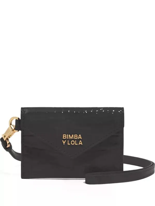 Bimba Y Lola Crocodile-effect Cardholder - Black