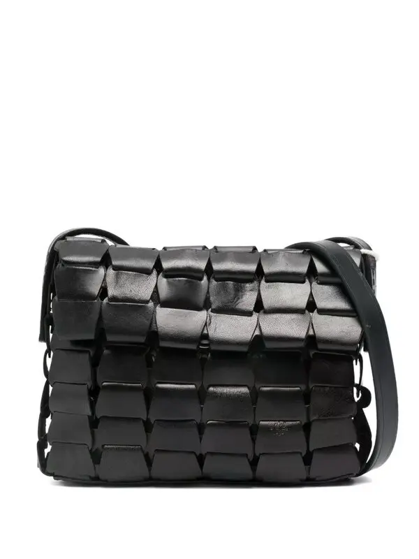Dragon Diffusion Woven Leather Shoulder Bag