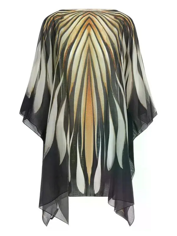 Roberto Cavalli Abstract-pattern Kaftan Dress