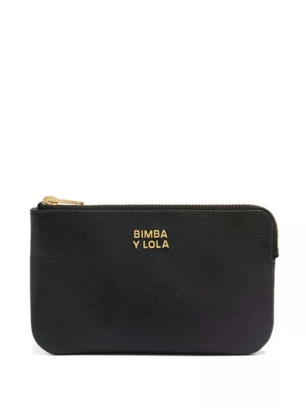 Bimba Y Lola Zip-top Leather Wallet - Black