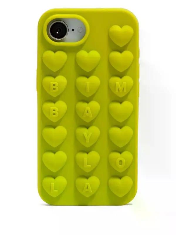 Bimba Y Lola Heart-embellished Iphone 16 E Case - Green