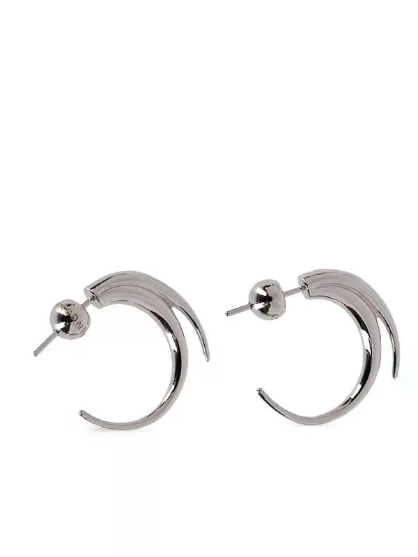 PANCONESI Vortice Curved Hoop Earrings - Silver