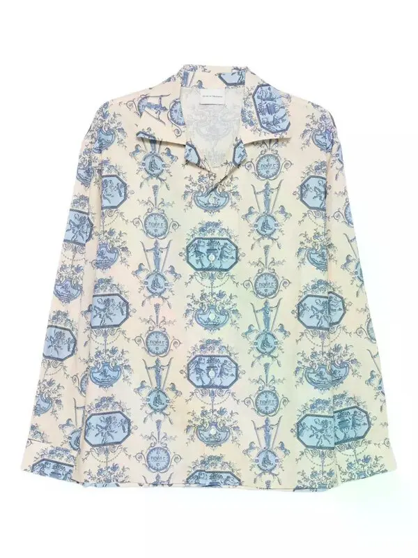 Drole De Monsieur Patineur-print Shirt - Neutrals
