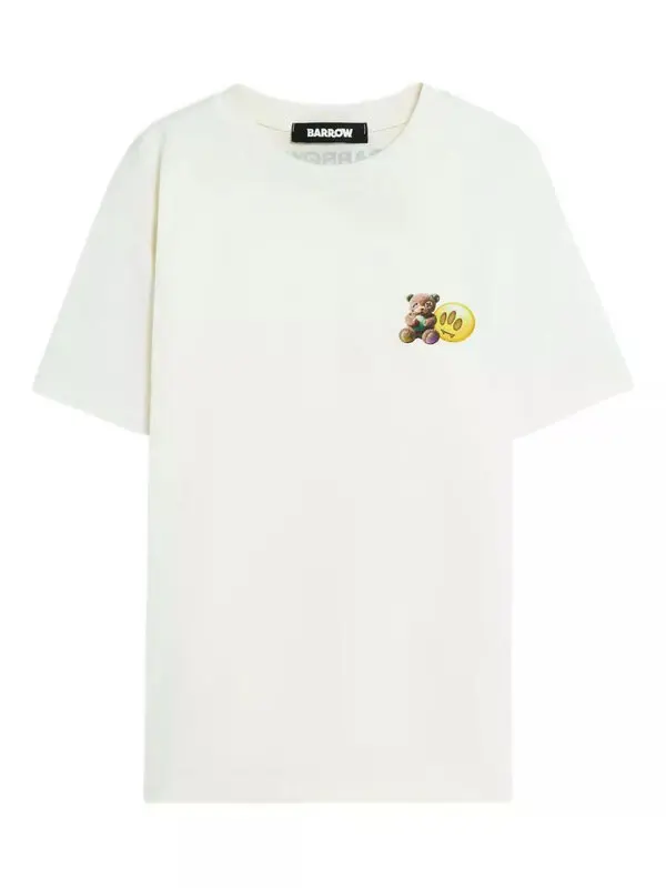 BARROW Bear-print T-shirt - White