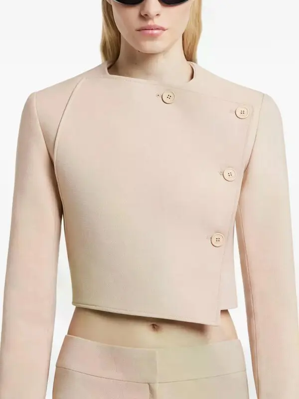 COURREGES Asymmetrical Button Jacket - Neutrals