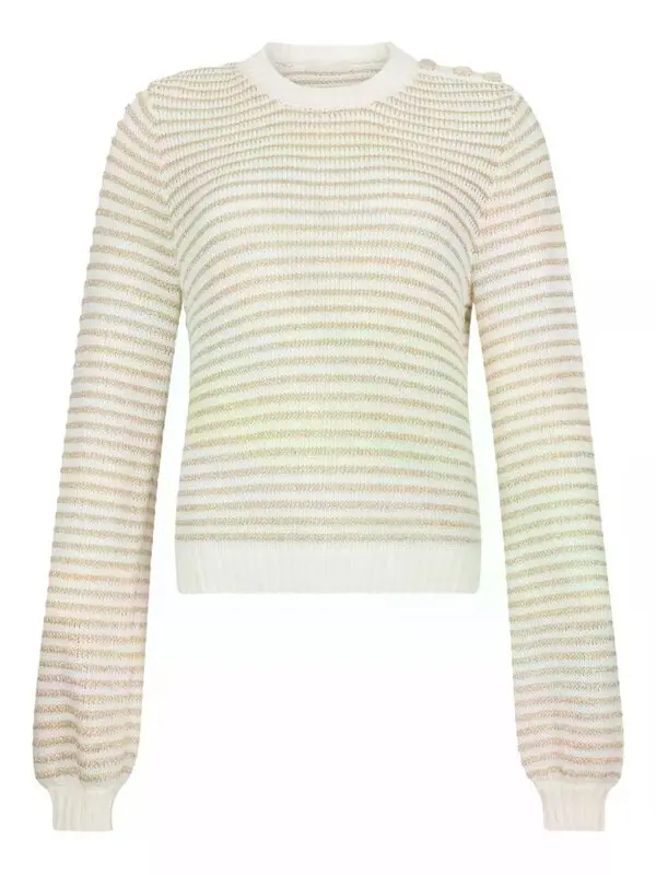 Liu Jo Striped Button-detailed Jumper