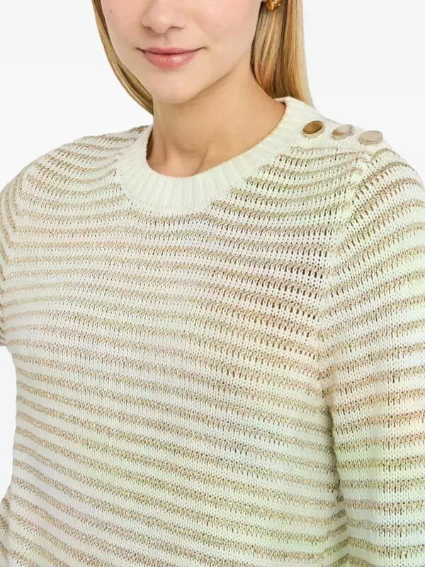 Liu Jo Striped Button-detailed Jumper